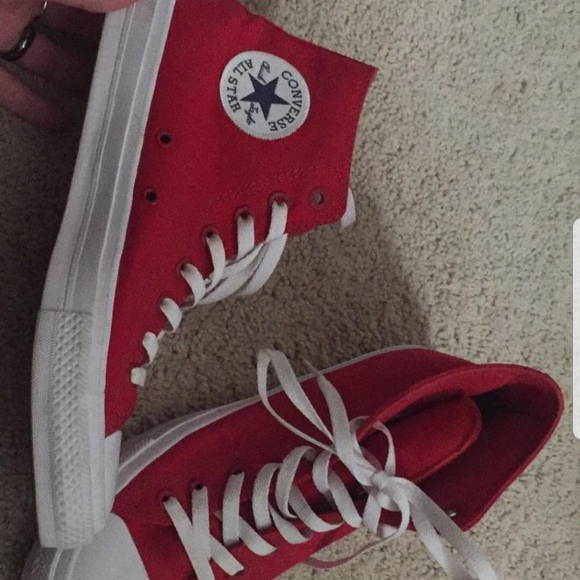 Converse | Shoes | Red Converse High Tops | Poshmark